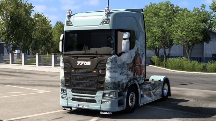 ETS2 – Scania S 2016 Tırı için Led Krom 770S Ön Logo Modu İndir 1.57 ...